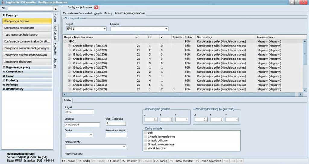 Moduły konfiguracji systemu WMS - Logifact